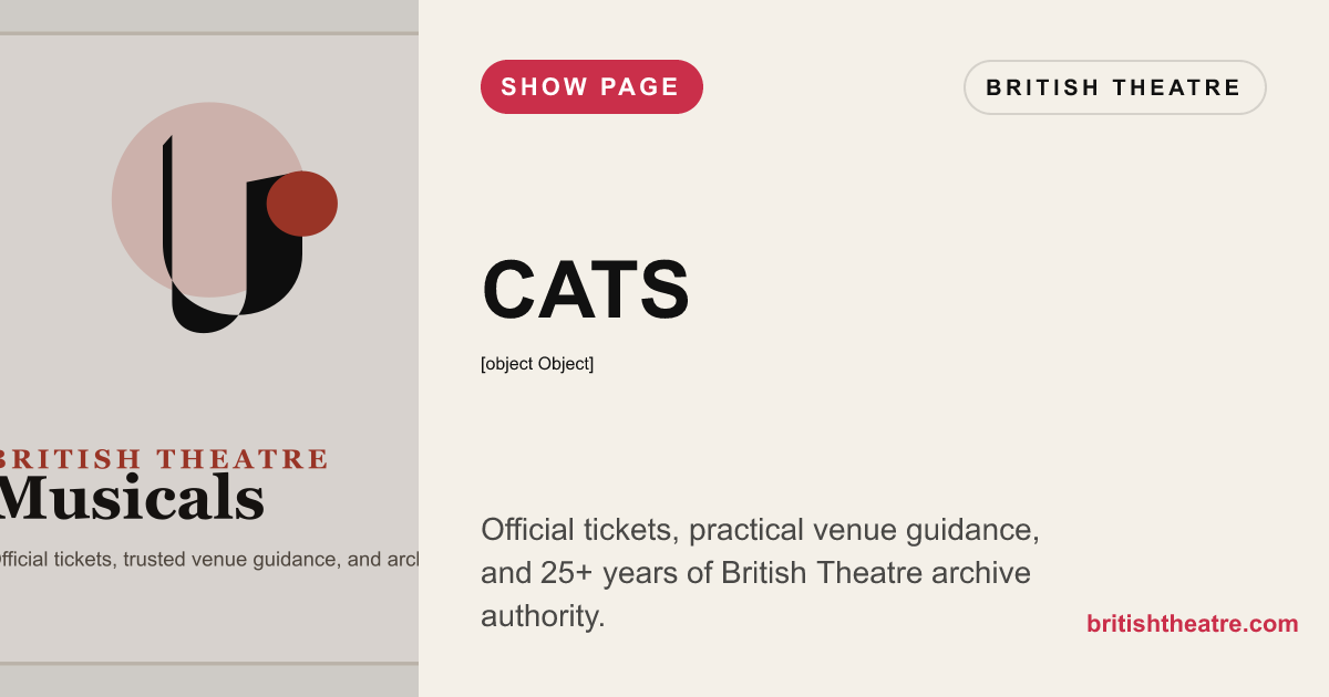 CATS tickets | BritishTheatre.com | British Theatre