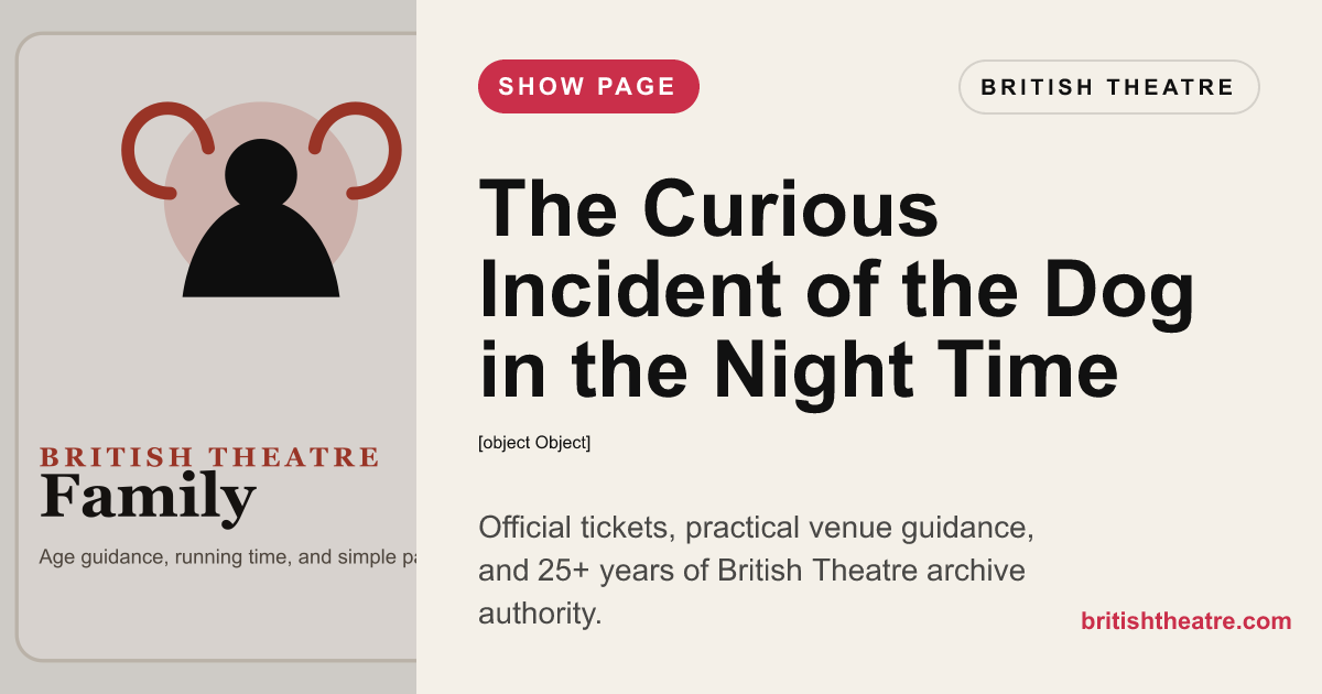 『夜中に犬に起こった奇妙な事件』チケット